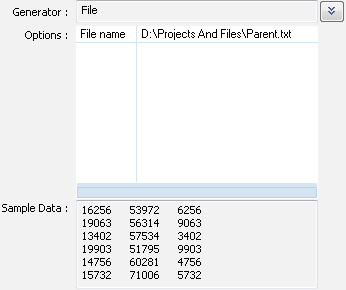 DTM Data Generator for Excel: By File Generator Option